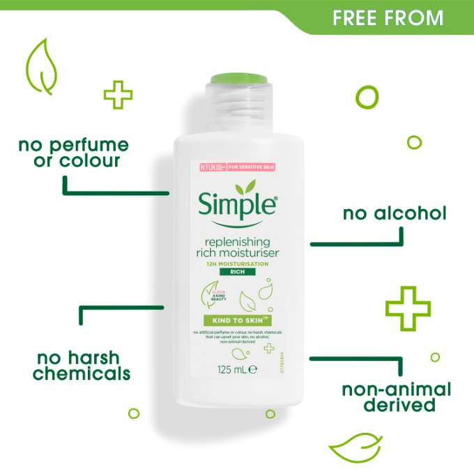 Simple kind to skin replenishing rich moisturizer 125ml - k-beautyci
